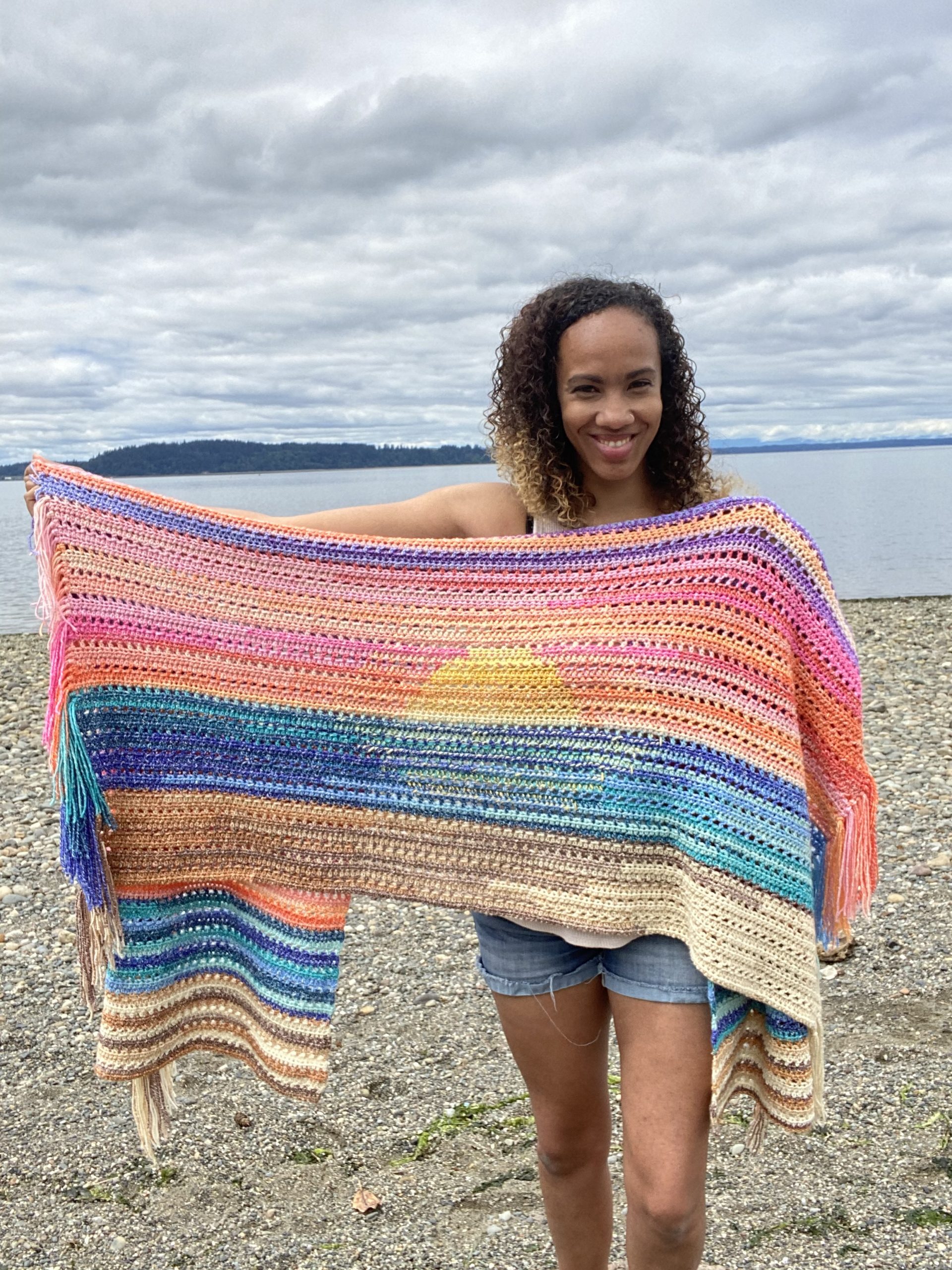 How to Crochet a Sunset Beach Cover - Crafting for Weeks