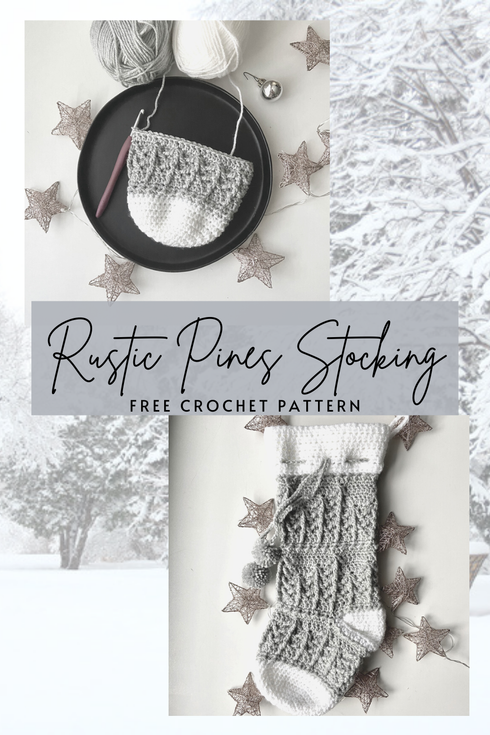 The Rustic Pines Stocking: A Free Crochet Pattern - Crafting for Weeks