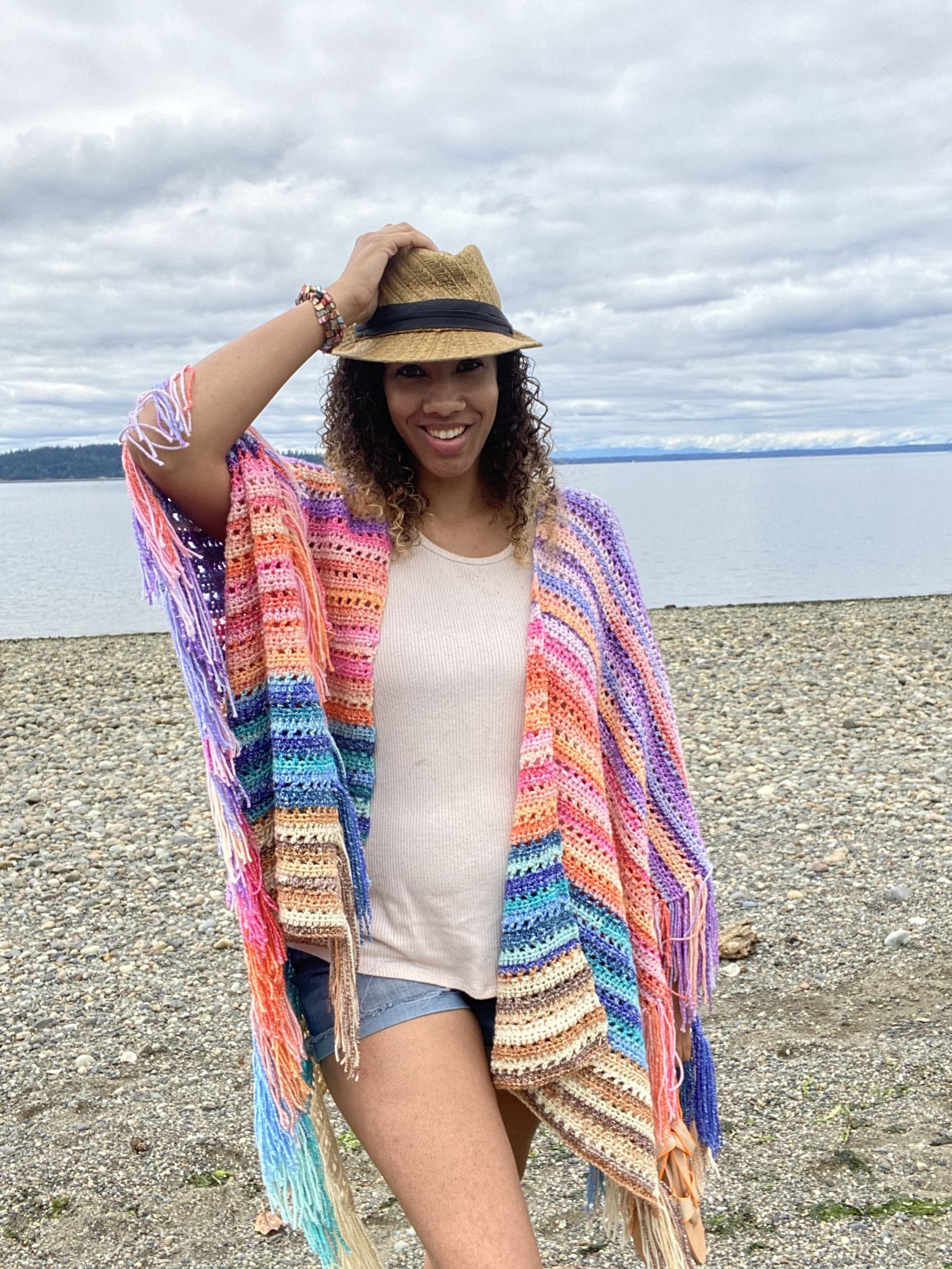 How to Crochet a Sunset Beach Cover - Crafting for Weeks